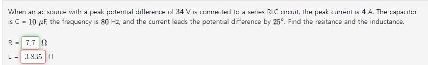 Solved When An Ac Source With A Peak Potential Difference Of