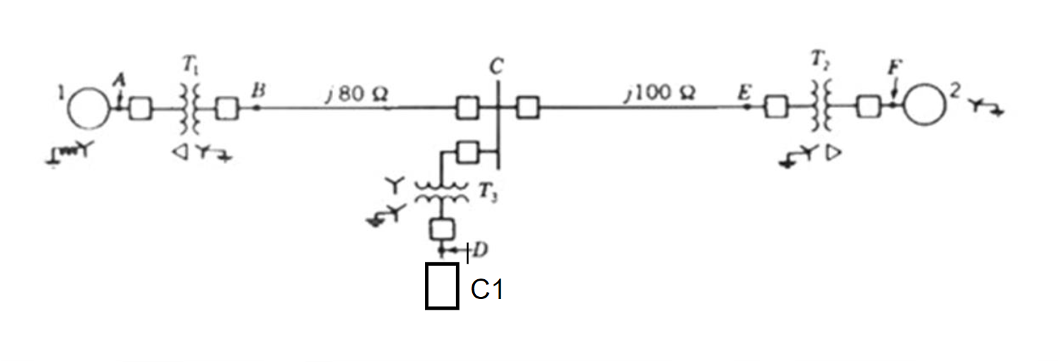 Solved The single-line diagram of a power system is shown in | Chegg.com