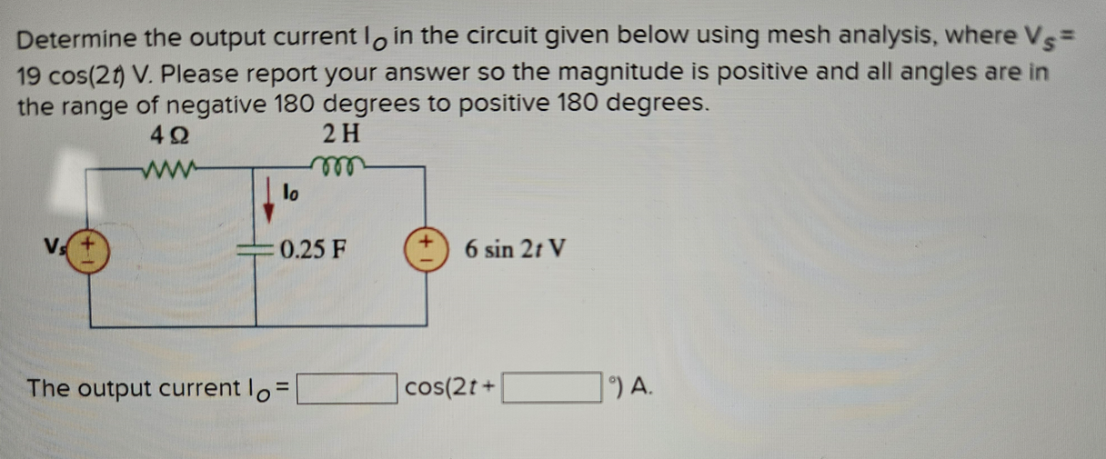 Solved Determine The Output Current Io In The Circuit Given