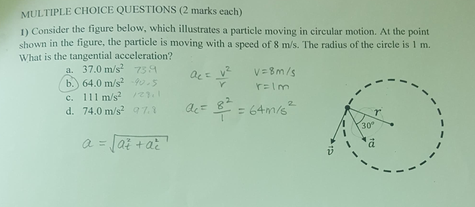 Solved on? MULTIPLE CHOICE QUESTIONS (2 marks each) 1) | Chegg.com