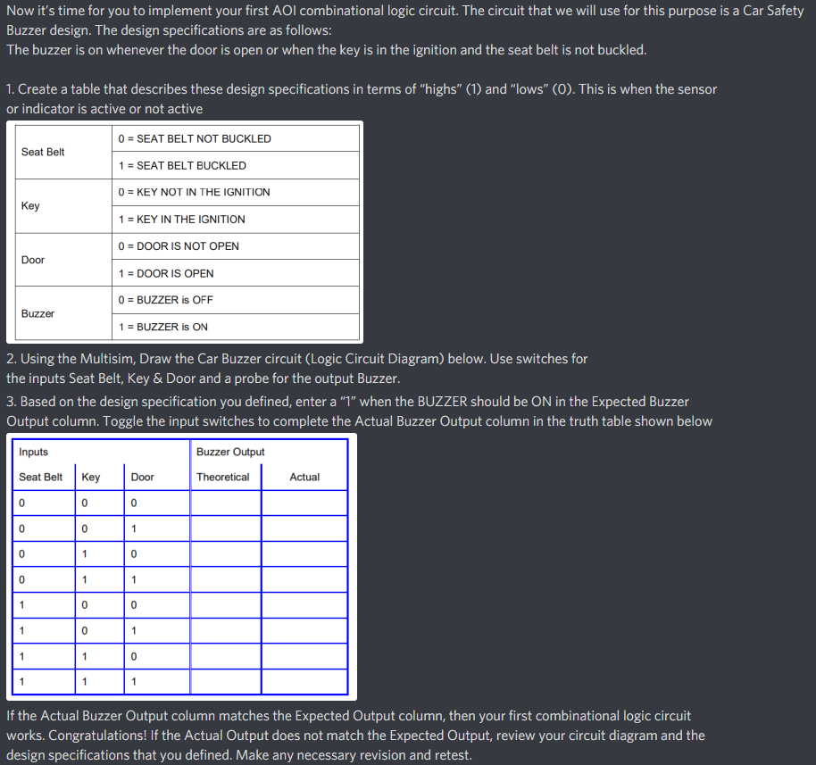 Now it's time for you to implement your first AOI | Chegg.com