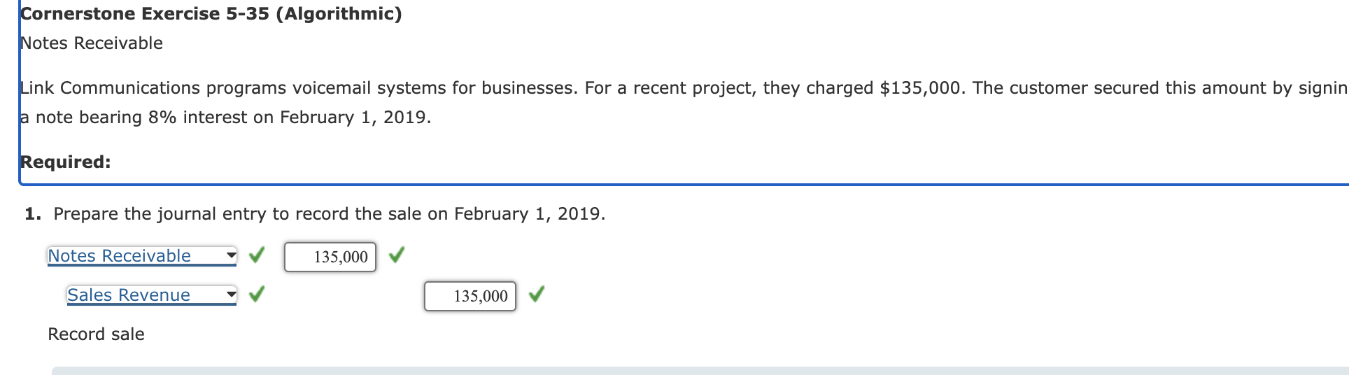 Solved Cornerstone Exercise 5-35 (Algorithmic) Notes | Chegg.com