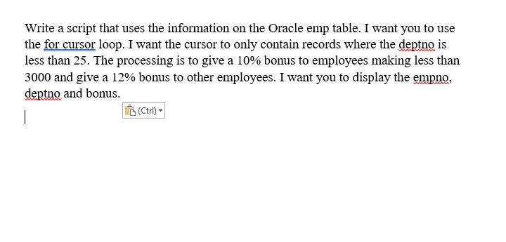 Here is the link to the script to create the emp | Chegg.com