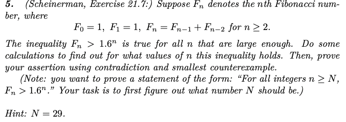 Solved Please prove using CONTRADICTION and SMALLEST | Chegg.com