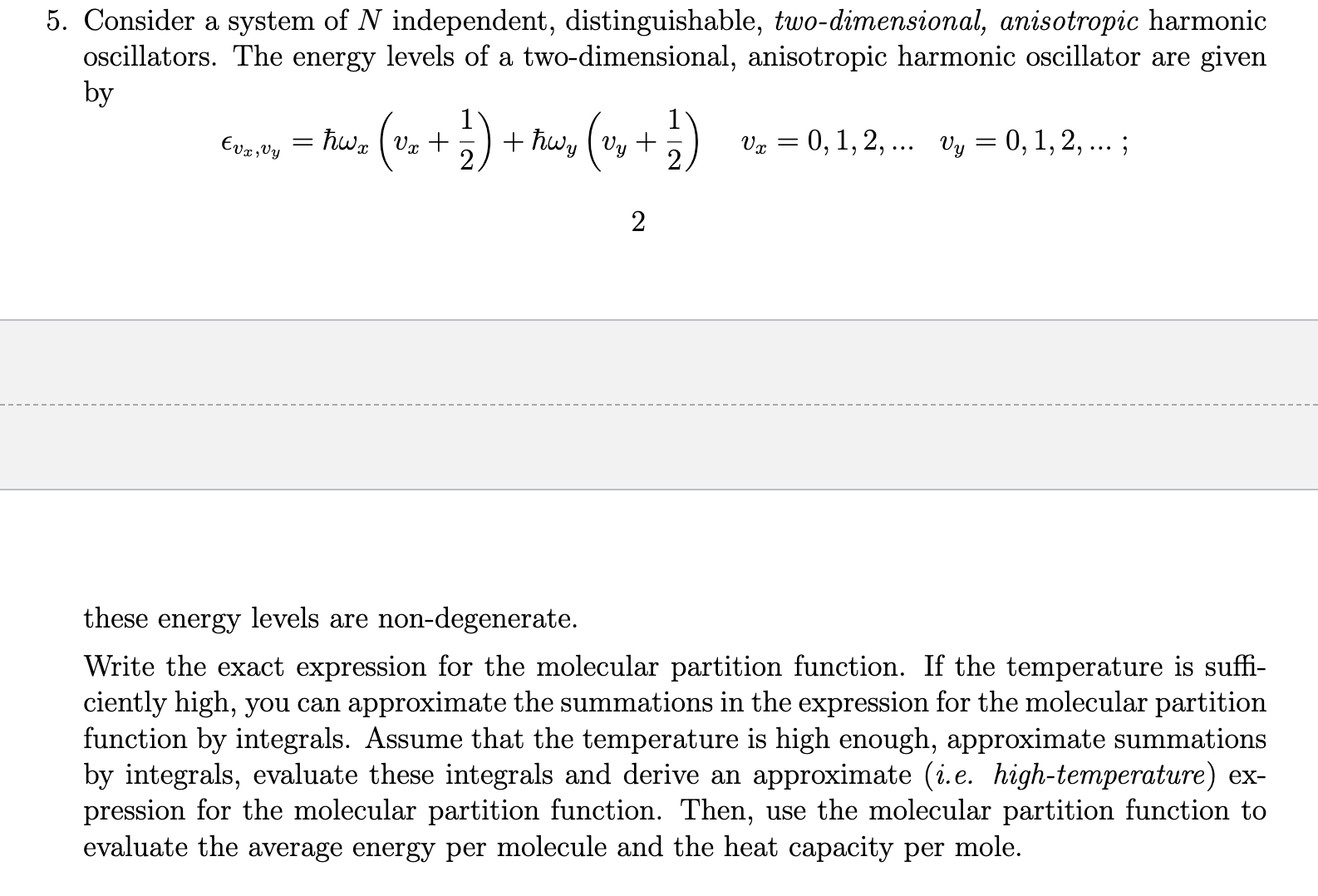 Solved Consider a system of N ﻿independent, distinguishable, | Chegg.com