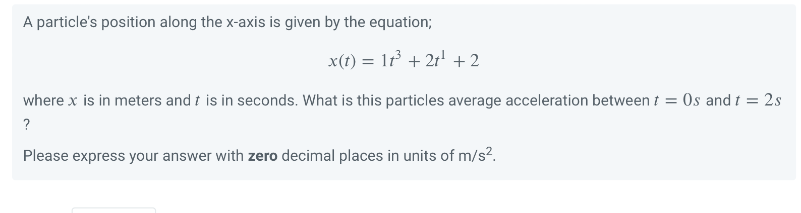 Solved A particle's position along the x-axis is given by | Chegg.com