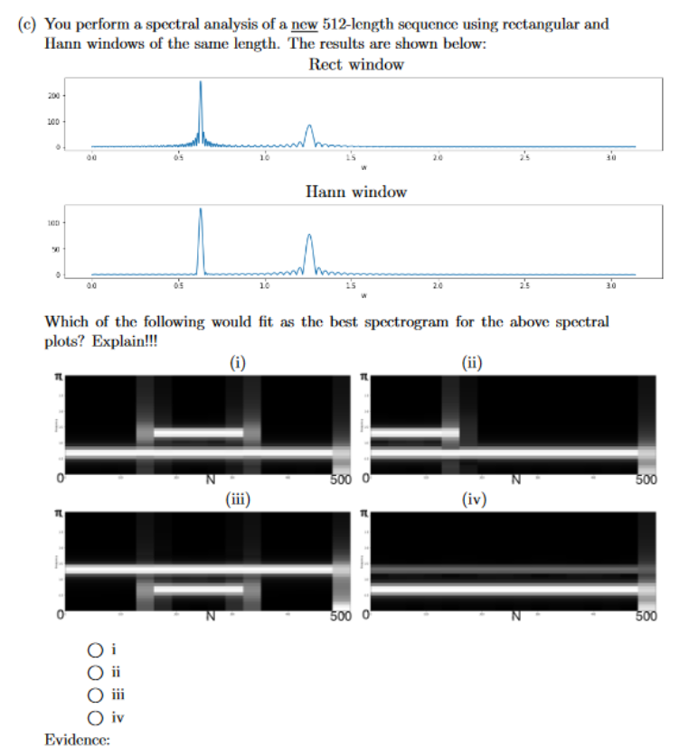 Spectral analysis (from an earlier Exam II) You | Chegg.com