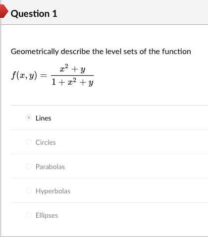 Solved Geometrically describe the level sets of the function | Chegg.com