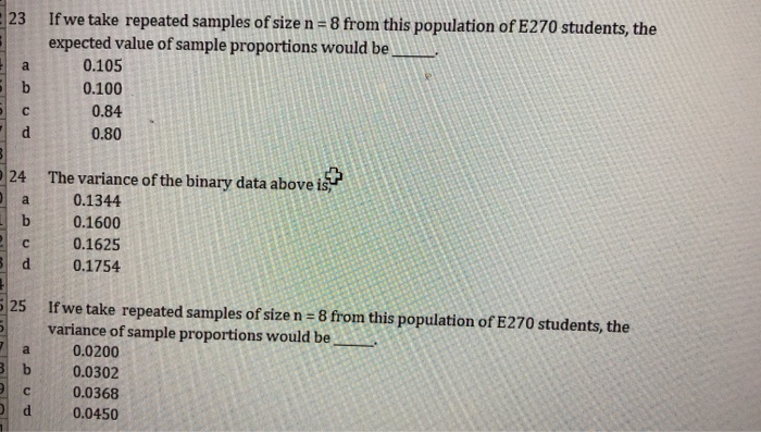 Solved 8 The following binary data represent the students | Chegg.com