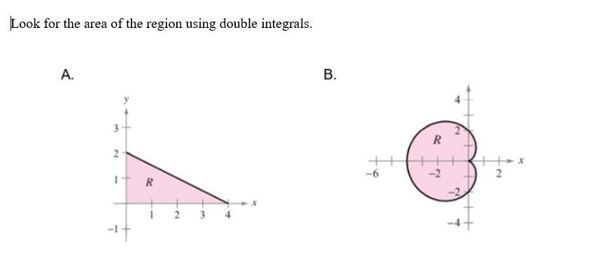 Solved Look for the area of the region using double | Chegg.com