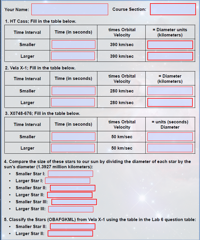 ASTR - 1020 - Lab 6 - Light Curves Step 1: Find the | Chegg.com