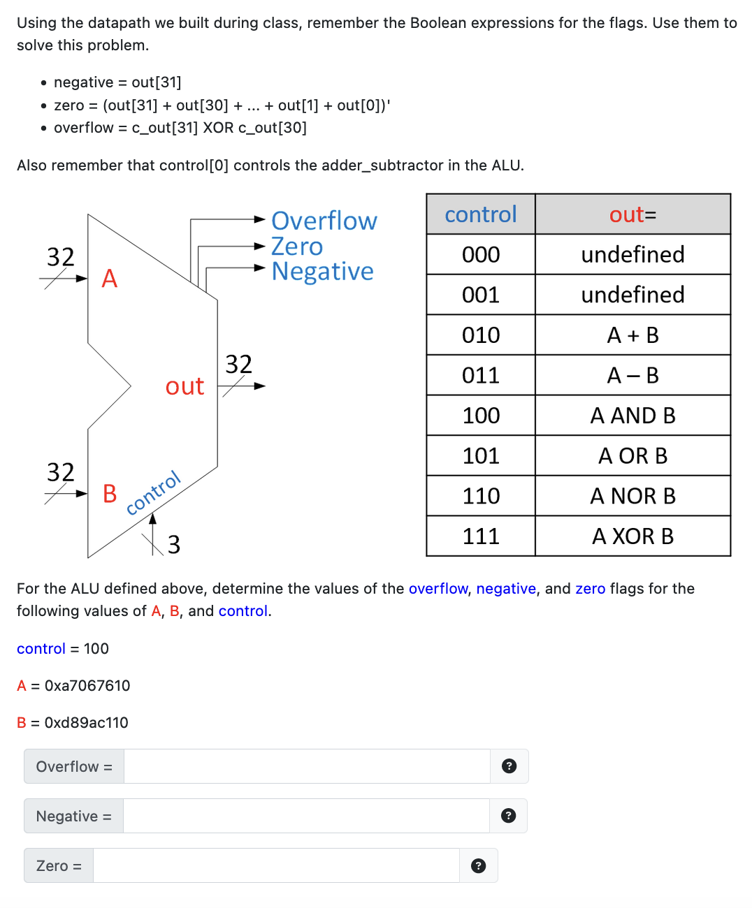 Using the datapath we built during class, remember | Chegg.com