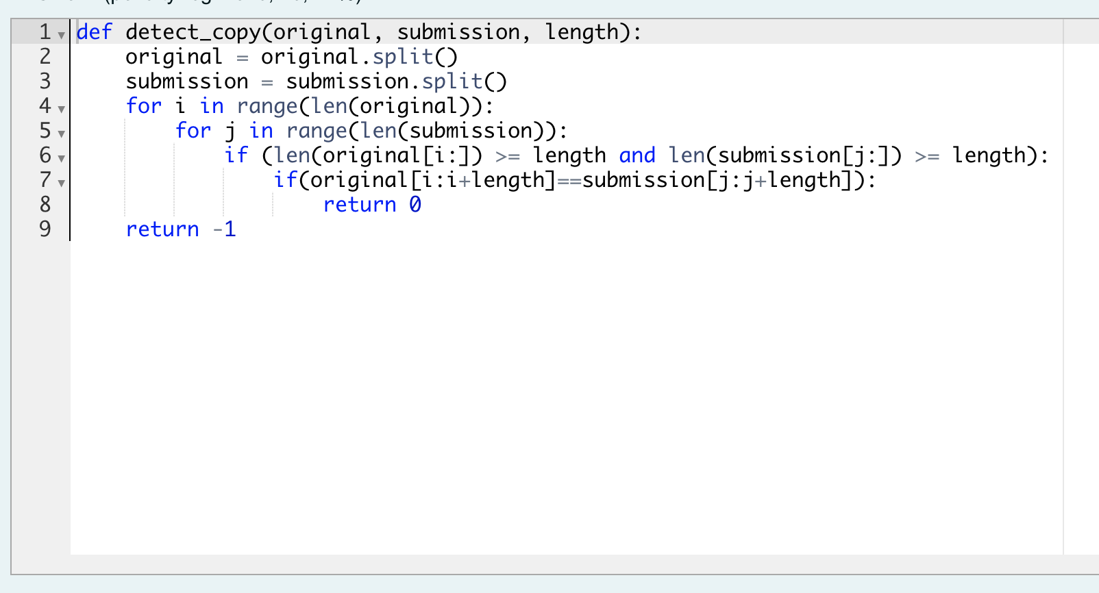 Solved Write A Function Detectcopy Original Submission 7809
