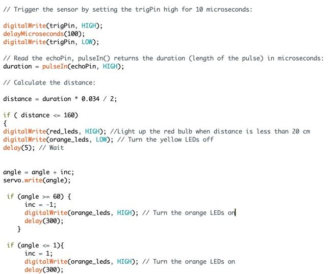 Solved #include #define trigPin 3 // Trigger Pin #define | Chegg.com