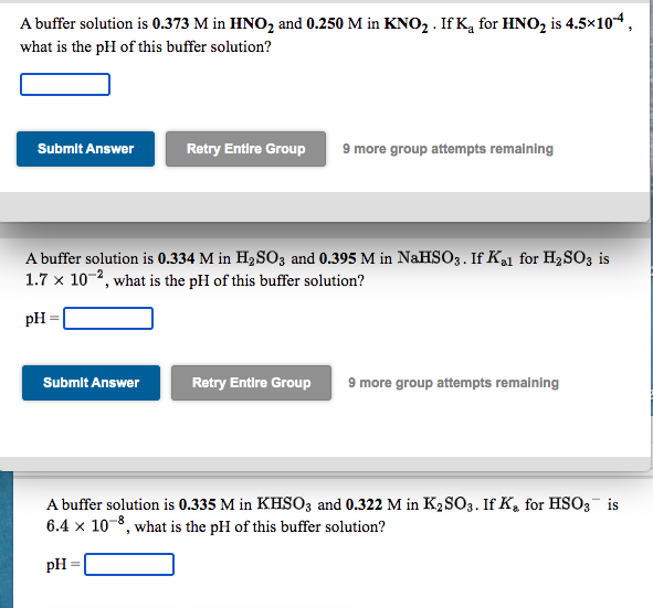 Solved A buffer solution is 0.373 M in HNO2 and 0.250 M in | Chegg.com