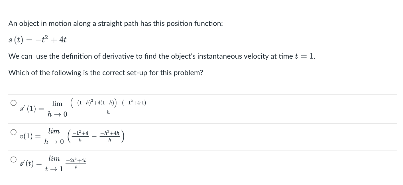Solved An object in motion along a straight path has this | Chegg.com