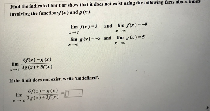Solved Find the indicated limit or show that it does not | Chegg.com