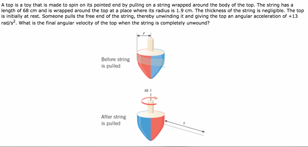 Solved A top is a toy that is made to spin on its pointed | Chegg.com