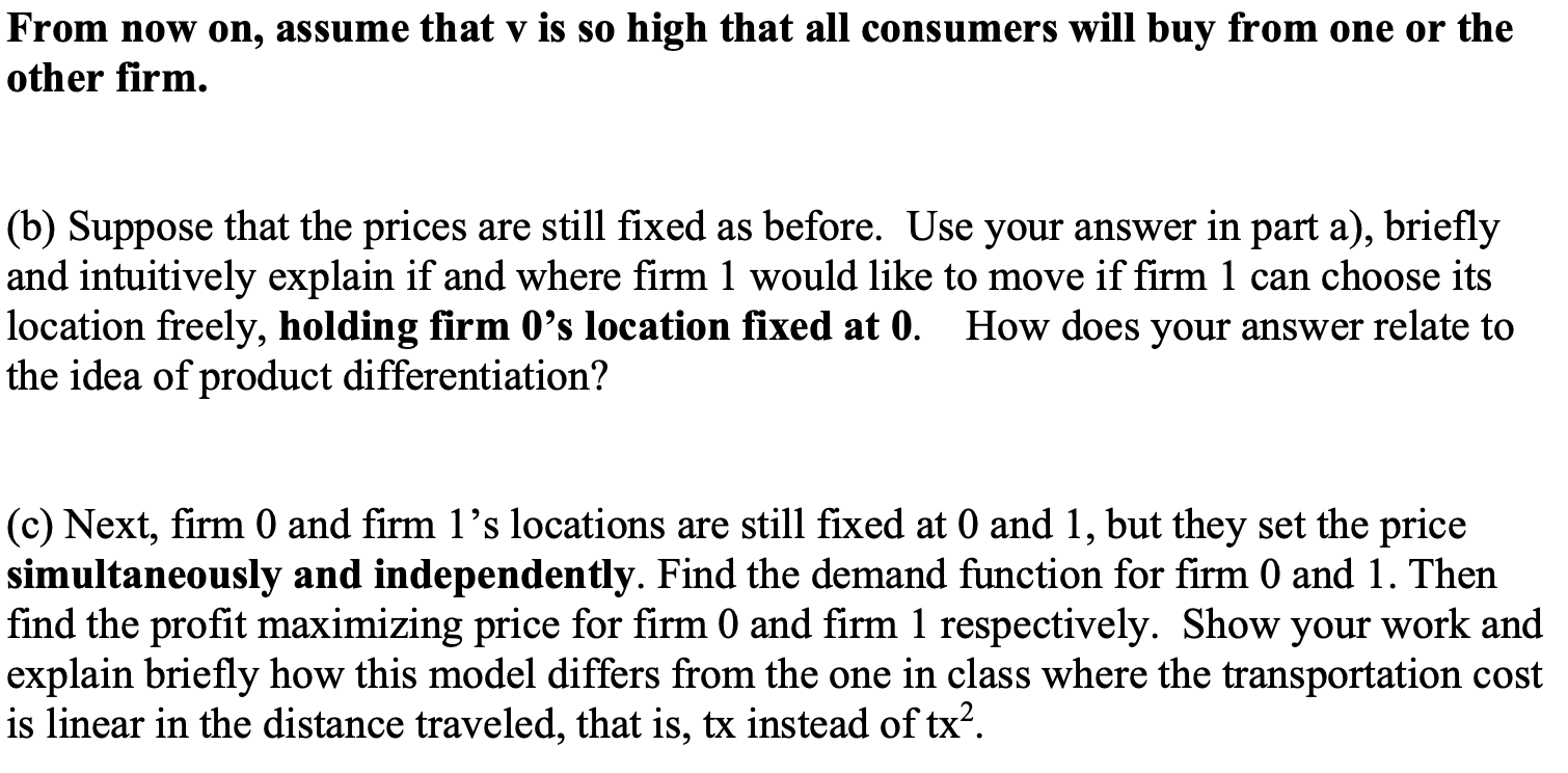 Solved Consider the linear city model of spatial/location | Chegg.com