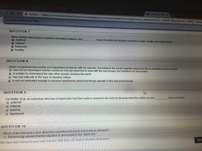 Solved Secure l https://centralstate.blackboard.com/webapt | Chegg.com