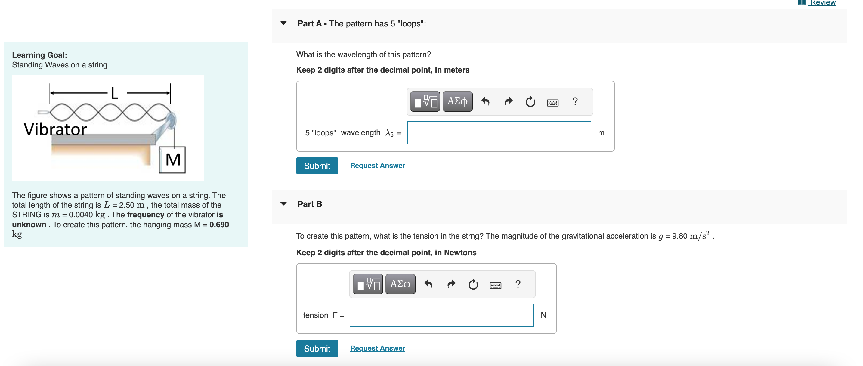 Solved Learning Goal: What is the wavelength of this | Chegg.com