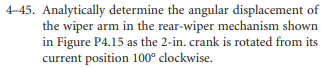 Solved -45. Analytically determine the angular displacement | Chegg.com