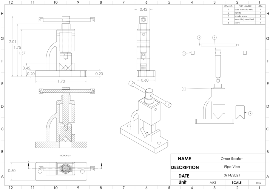 Solved I need to make calculations for a pipe vice for this | Chegg.com