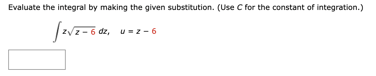 Solved Evaluate the indefinite integral. (Use C for the | Chegg.com