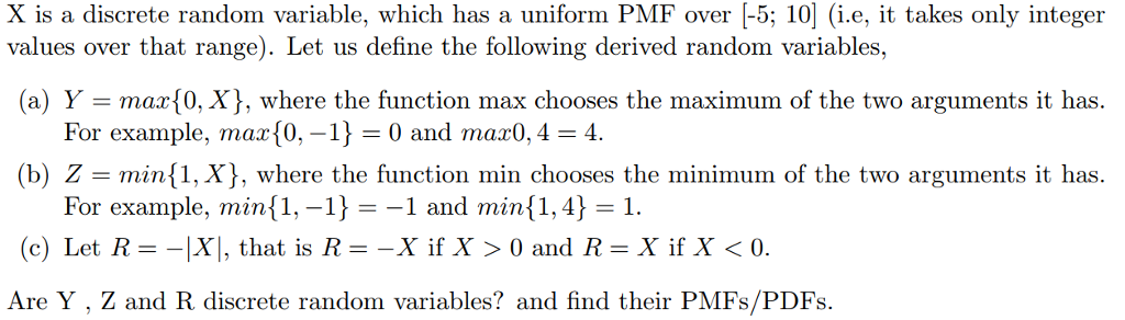 X is a discrete random variable, which has a uniform | Chegg.com