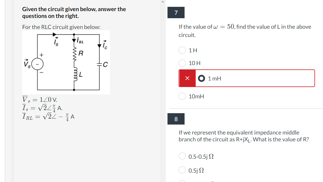 Solved Given the circuit given below, answer the questions | Chegg.com