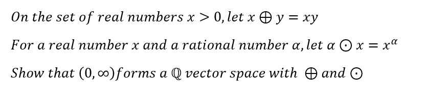 Solved On the set of real numbers x > 0, let x y = xy For a | Chegg.com