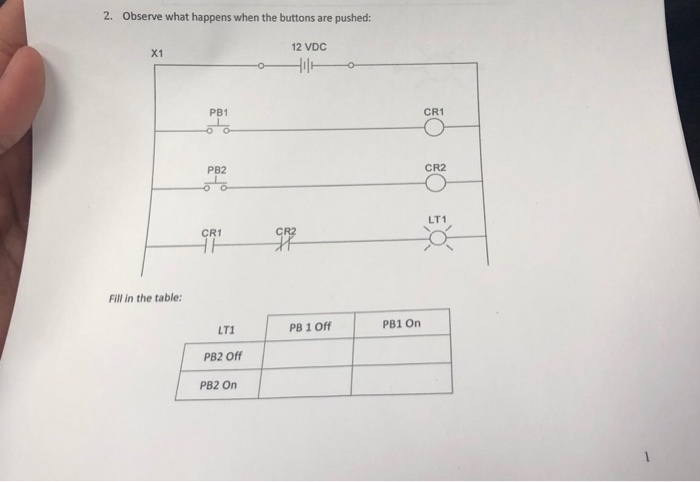 Solved 2. Observe what happens when the buttons are pushed: | Chegg.com