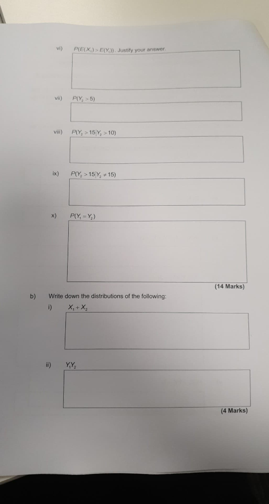 Solved Let X, - Bin(2,0.3). X, - Bin(10,0.3). Y, -Geo(0.3) | Chegg.com