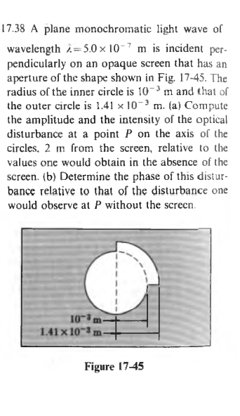 Solved 17.38 A plane monochromatic light wave of wavelength | Chegg.com