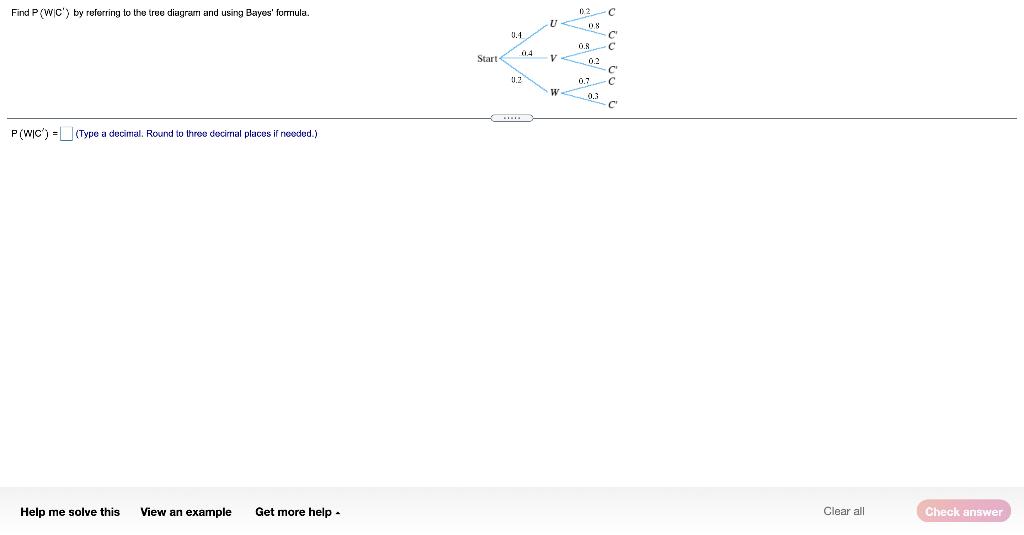 Solved Find P(WC) by referring to the tree diagram and using | Chegg.com