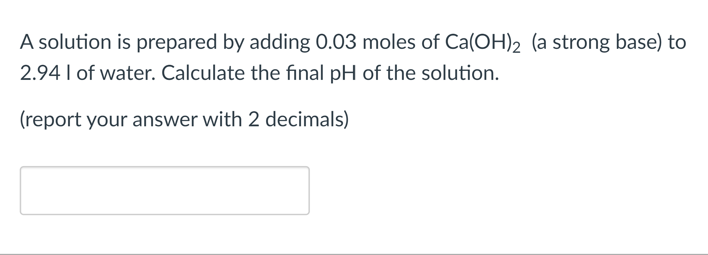Solved A solution is prepared by adding 0.03 moles of | Chegg.com