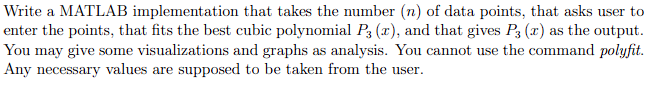 Solved Write a MATLAB implementation that takes the number | Chegg.com