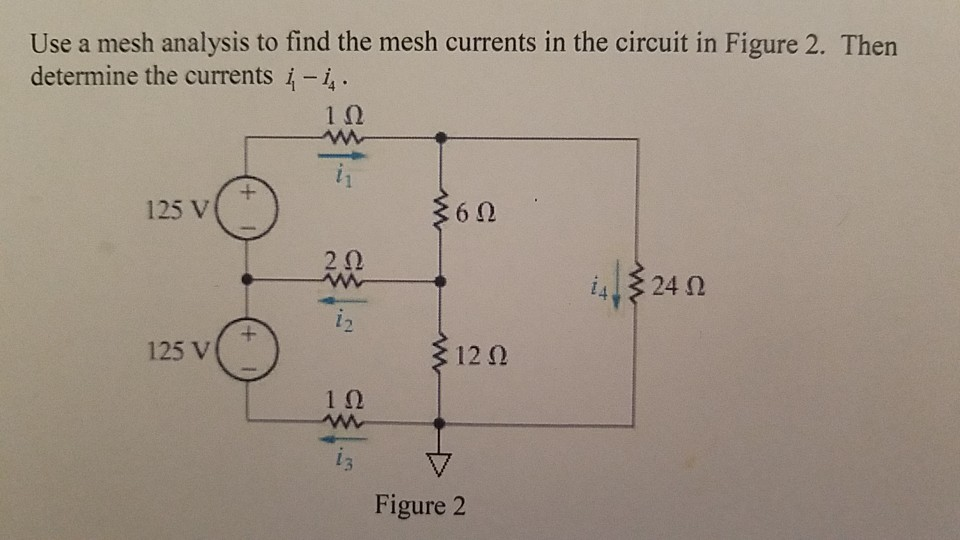Solved Use a mesh analysis to find the mesh currents in the | Chegg.com