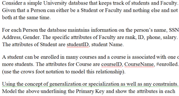 Solved Consider a simple University database that keeps | Chegg.com