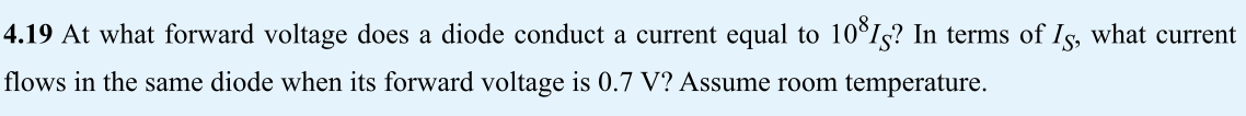 4.19 At what forward voltage does a diode conduct a | Chegg.com