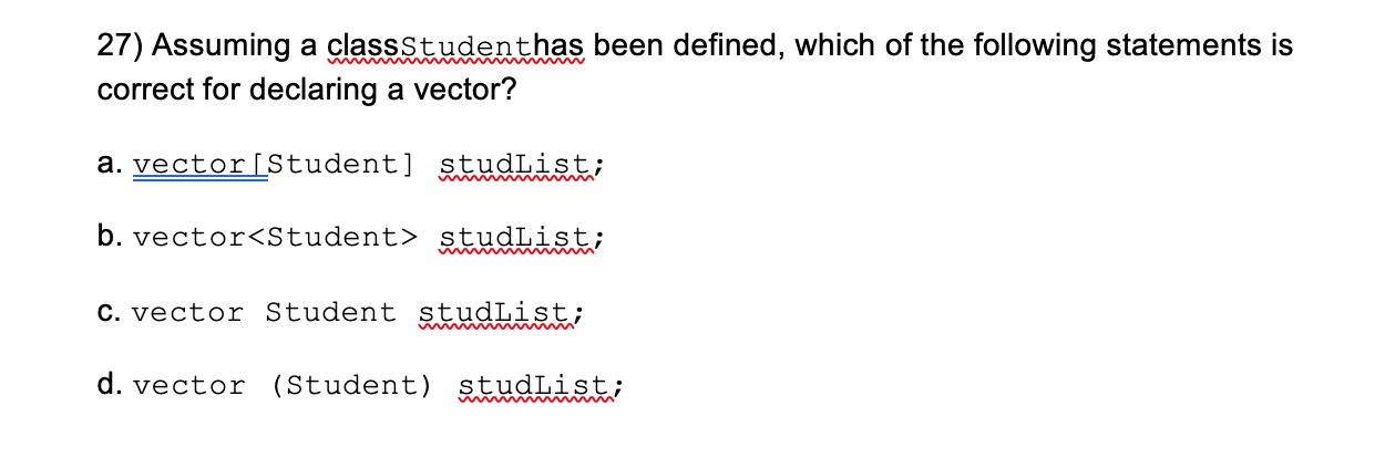 Solved 43) Identify the missing statement in the code. | Chegg.com Solved 43) Identify the missing statement in the code. | Chegg.com