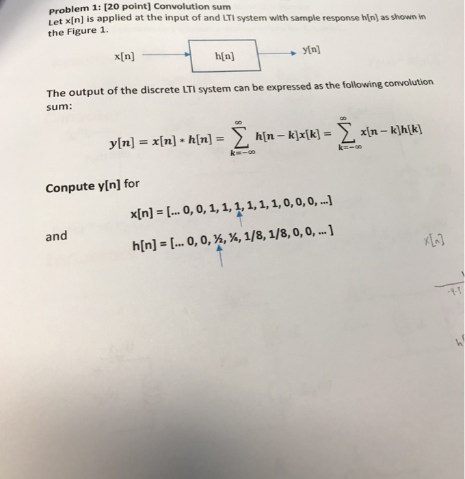 Solved Convolution sum Let x[n] is applied at the input of | Chegg.com