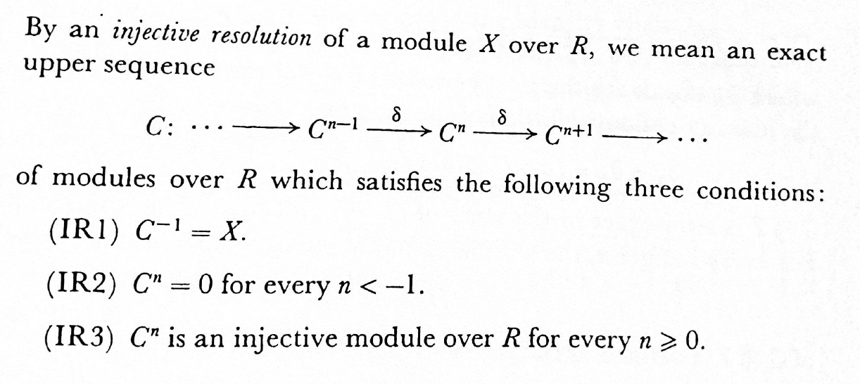 By an injective resolution of a module X over R, we | Chegg.com