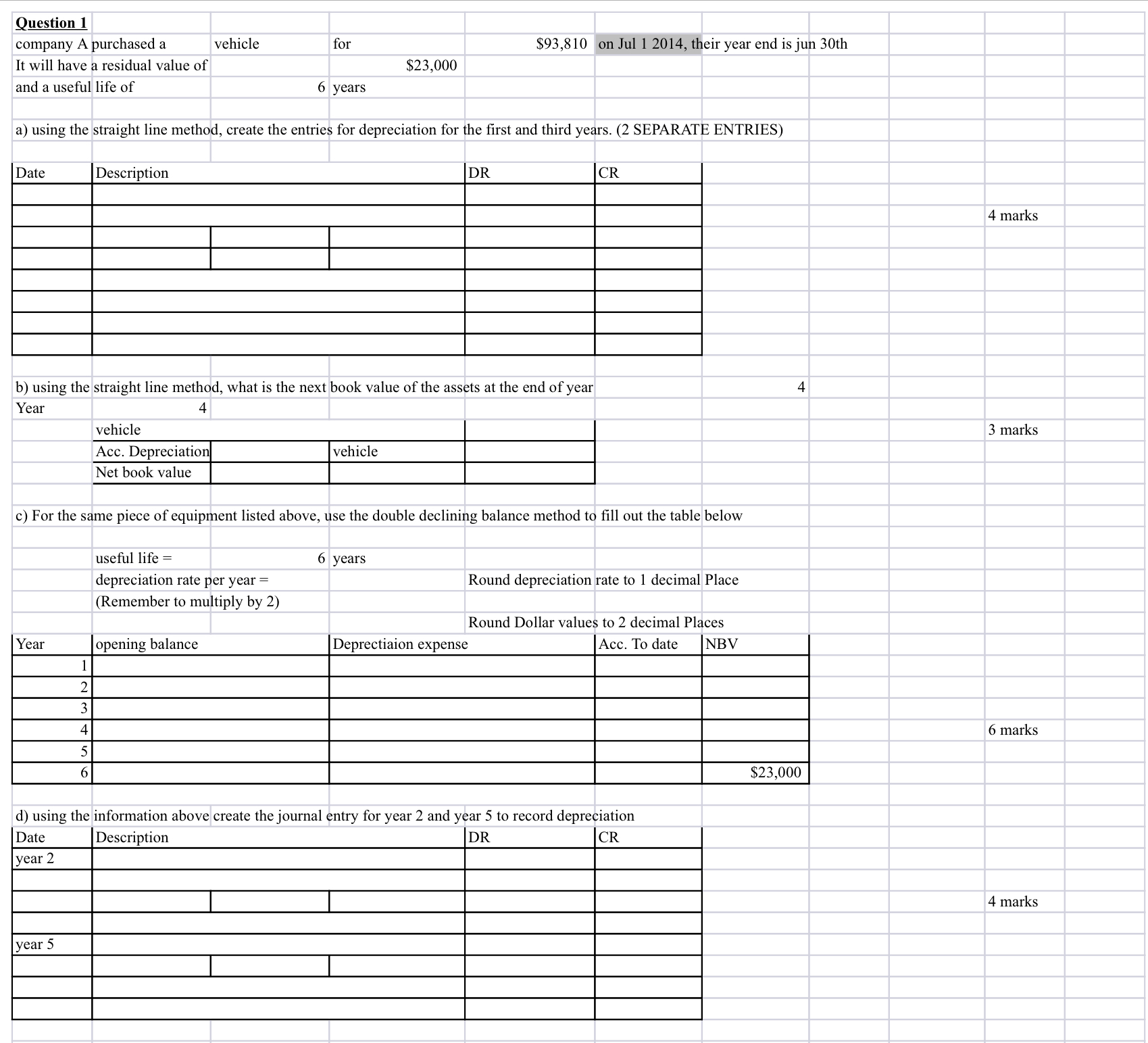 Solved Question 1 \begin{tabular}{|l|l|r|r|r|} \hline | Chegg.com