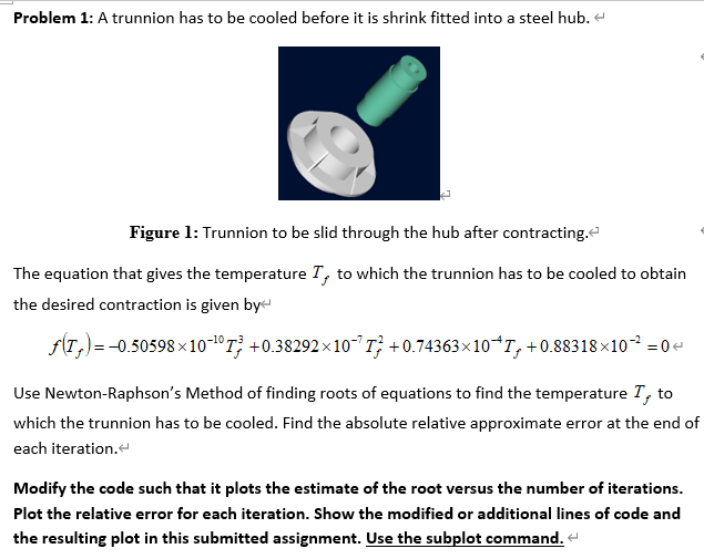 Solved MATLAB: Newton-Raphson's Method Next to each % write | Chegg.com