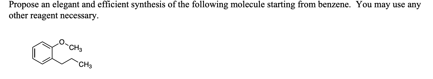 Solved Propose an elegant and efficient synthesis of the | Chegg.com