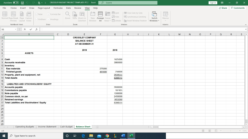 C - BALANCE SHEET NOTE: If you cannot get | Chegg.com