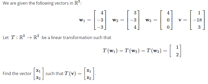 Solved We are given the following vectors in R3 : | Chegg.com