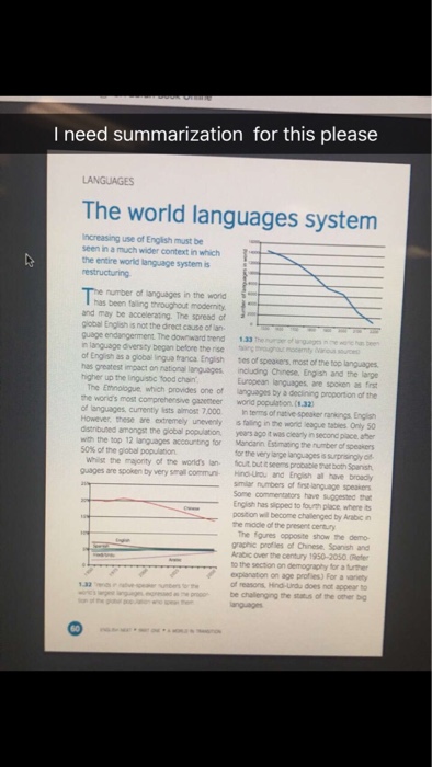 Solved I need summarization for this please The world | Chegg.com