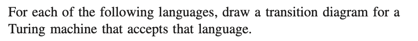 Solved For each of the following languages, draw a | Chegg.com